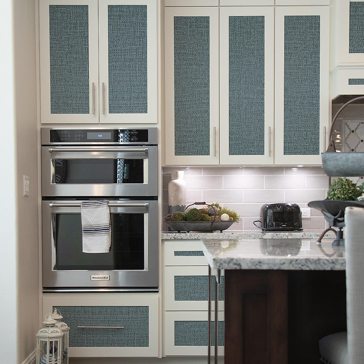 ZOWZOW Grasscloth Peel and Stick Wallpaper 15.7in X 78.7in, Linen Textured Contact Paper for Walls Bedroom Cabinets, Fabric Removable Vinyl Self-Adhesive Wallpaper