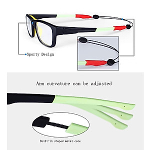 Mcolics Sports Glasses, Basketball Football Soccer Racketball Goggles for Men & Women, Anti-Fog Safety Protective Eyewear (Black)