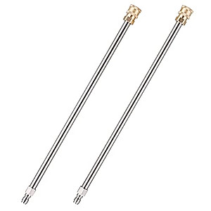 JOEJET Power Washer Extension Wand, 17 Inch Stainless Steel Pressure Washer Lance with 1/4 Inch Quick Connect, 2 Pack