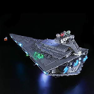 LIGHTAILING Light Set with a Remote-Control for (Imperial Star Destroyer Building Blocks Model - Led Light kit Compatible with Lego 75252 (NOT Included The Model)