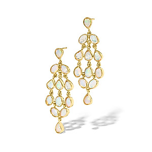 Ross-Simons Ethiopian Opal Chandelier Earrings in 18kt Gold Over Sterling