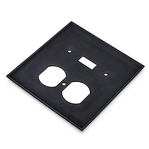 Amazon Basics Decorative 2-Gang Duplex Combination Wall Plate - 2-Pack, Oil Rubbed Bronze