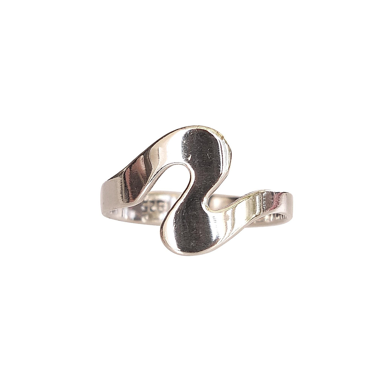 Handmade Silver Swirl Band Adjustable Toe Ring, 925 Sterling Silver, Small Dainty Open Toe, Pinky or Knuckle Rings for Women, By MiYa Jewelry Creations