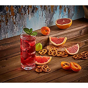 JoyJolt Faye 13oz Highball Glasses, 6pc Tall Glass Sets. Lead-Free Crystal Glass Drinking Glasses. Water Glasses, Mojito Glass Cups, Tom Collins Bar Glassware, and Mixed Drink Cocktail Glass Set