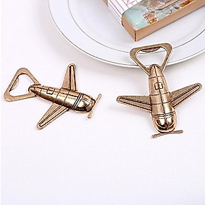 YYaaloa Airplane Bottle Opener with Exquisite Packaging, 12 Pcs Airplane Bottle Opener Beer Accessories Metal Stainless Steel Bottle Opener, Best Groomsman (Style 1)