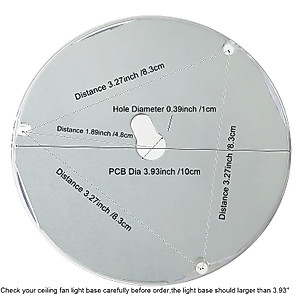 Ledytech 3.93'' LED Retrofit Light Kit for Ceiling Flush Light Ceiling Fan Light Replacement Panel PCB 18W Color Temperature Adjustable 3000K 4500K 6000K 2200LM 120V CRI90 Dimmable