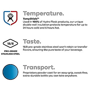 Hydro Flask Water Bottle - Stainless Steel & Vacuum Insulated - Wide Mouth with Leak Proof Flex Cap - 40 oz, Graphite