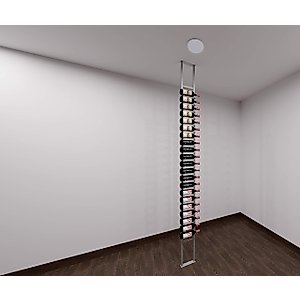 VintageView W Series One-Sided Floating Wine Rack Kit (21 Bottles, Satin Black) Stylish Modern Wine Storage with Label Forward Design