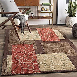 Mark&Day Area Rugs, 8x11 Elk Point Transitional Burnt Orange Area Rug Brown Cream Red Carpet for Living Room, Bedroom or Kitchen (8' x 11')
