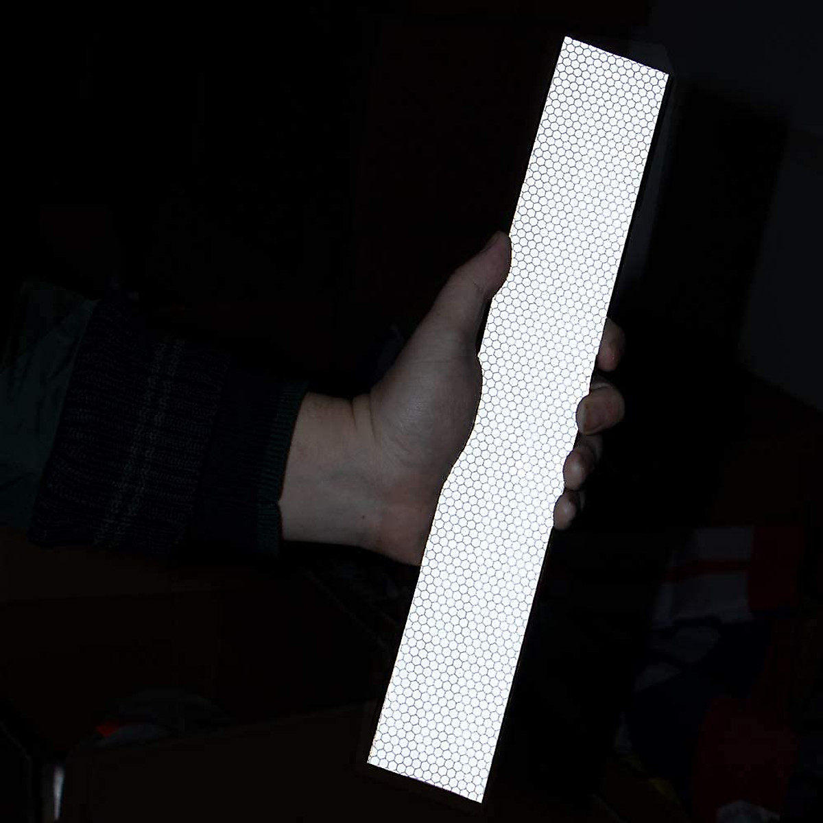 STARREY Flexible Reflective Tape White Silver 1 Inch X 15 Feet High Intensity Grade DOT-C2 Safety Tape Waterproof Conspicuity Trailer Reflector