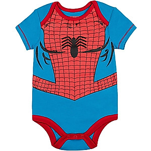 Marvel Baby Boys' 5 Pack Bodysuits - The Hulk, Spiderman, Iron Man and Captain America Multi 3-6 Months