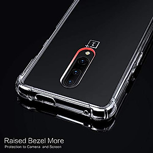 OnePlus 7 Pro Case, IDweel Crystal Clear Soft TPU Transparent Bumper Shock Absorption Technology Raised Bezels Slim Protective Cover for OnePlus 7 Pro (HD Clear)