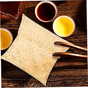Cabilock Table Top Decor Bamboo Sticky Rice Basket s Wedding Decor 2pcs Bamboo Pillow Gift Box Decoration Bamboo Storage Tray Decor s Bamboo Food Basket Tablescape Decor