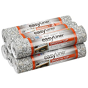 Duck EasyLiner Brand Smooth Top Shelf Liner, Grey Granite, 12 in. x 10 ft, 6 Rolls, 10'