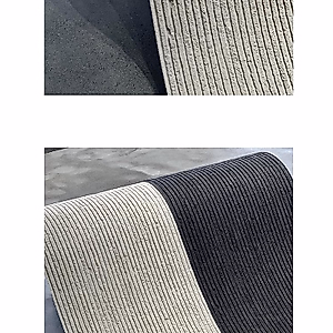 Ribbed Textured Stone Flexible Wall Cladding Panels, Beige and Black