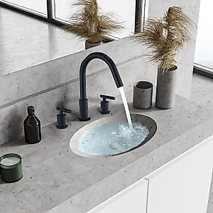 Balen 8. in Widespread 2-Handle Bathroom High-Arc Faucet in Matte Black