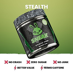 SNEAK Energy Drink Powder | Stealth | No Sugar. No Nasties. Just Natural Caffeine, Focus-Boosting Nootropics | 40 Servings