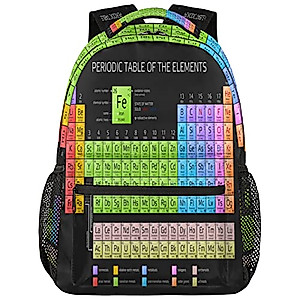 YPPAHHHH School Laptop Backpack Periodic Table Of The Elements for Girls Kids Boys Education Lightweight Bookbag Elementary College Travel Hiking Daypack Backpacks for Women Men