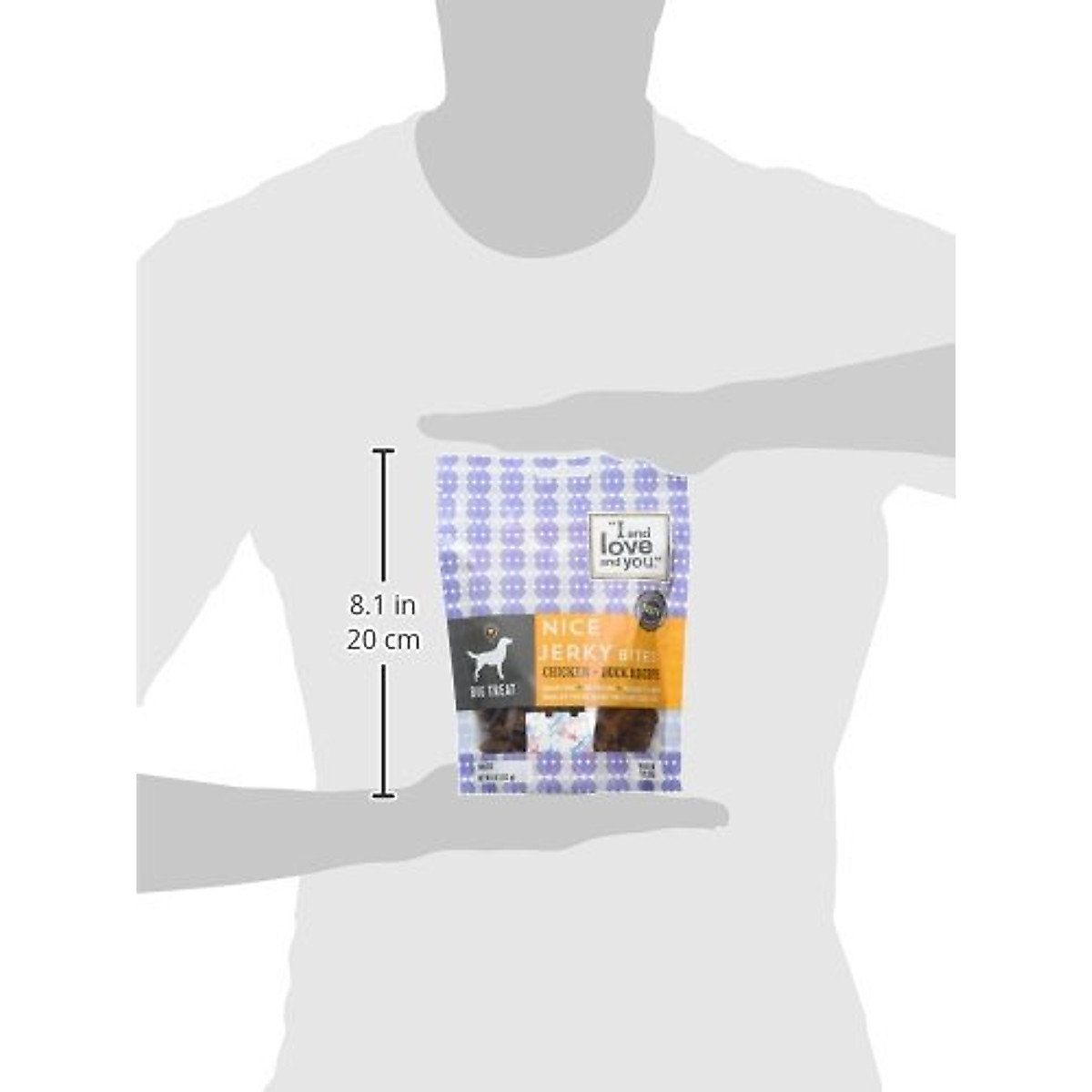 I and love and you Nice Jerky Bites - Grain Free Dog Treats, Chicken + Duck, 4-Ounce, Pack of 1