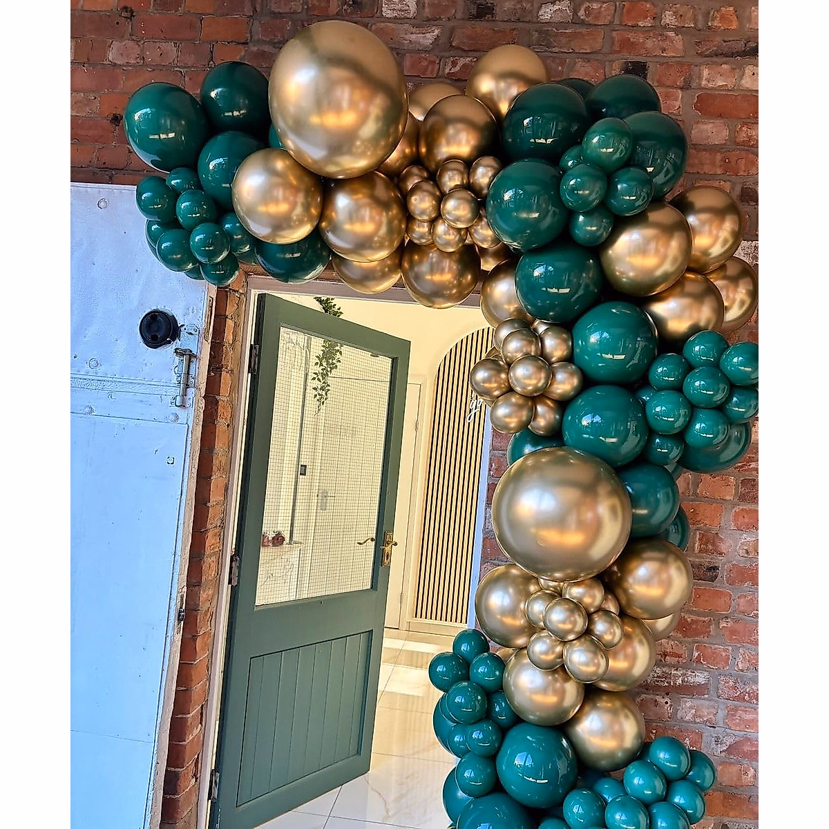 Green and Gold Balloon 75PCS,Green Gold Balloons Party Decorations of 12in and 5in Green Gold Latex Balloons for Birthday Decorations,St.Patrick's Day,Baby Shower,Graduation,Jungle Party Decora