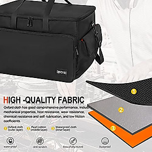 IBVIVIC High Capacity Gig Band Cable File Bag, 600D Oxford With with Adjustable Dividers and Double Separate Bags, for Cords, Sound Equipment, DJ Gear, Musician Accessories