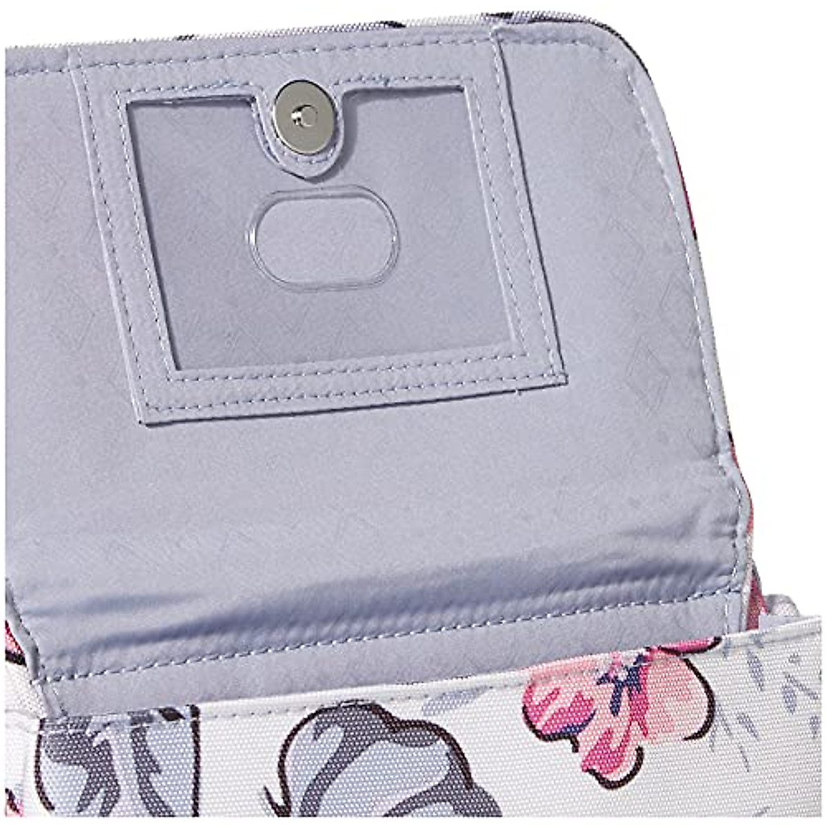 Vera Bradley Women's Recycled Lighten Up Reactive Compact Crossbody Purse With RFID Protection, Hummingbird Blooms, One Size