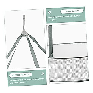 BioNyt 3 Pcs Beauty Sponge Drying Blue Hanging Clothes Drying Rack Containers for Clothes Round Laundry Basket Makeup Brush Drying Basket Laundry Hanging Mesh Rack Foldable Sweater Dryer (Color : Mat