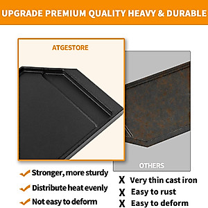 Upgraded JXGRIDL230 Griddle Replacement for GE Stove Parts Griddle Plate, JGP5030SLSS CGP9530SLSS Cast Iron Side Griddle for GE Gas Range Parts Stove Top 5 Burner Griddle Pan GE Cooktop Parts 1 Pack