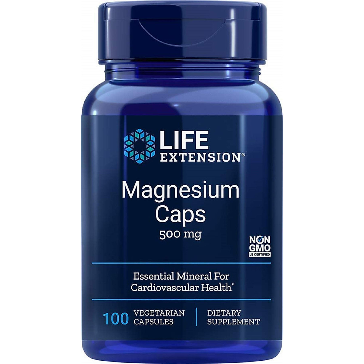 Life Extension Magnesium Vegetarian Capsules, 500 mg, 100 Count ,Pack of 2