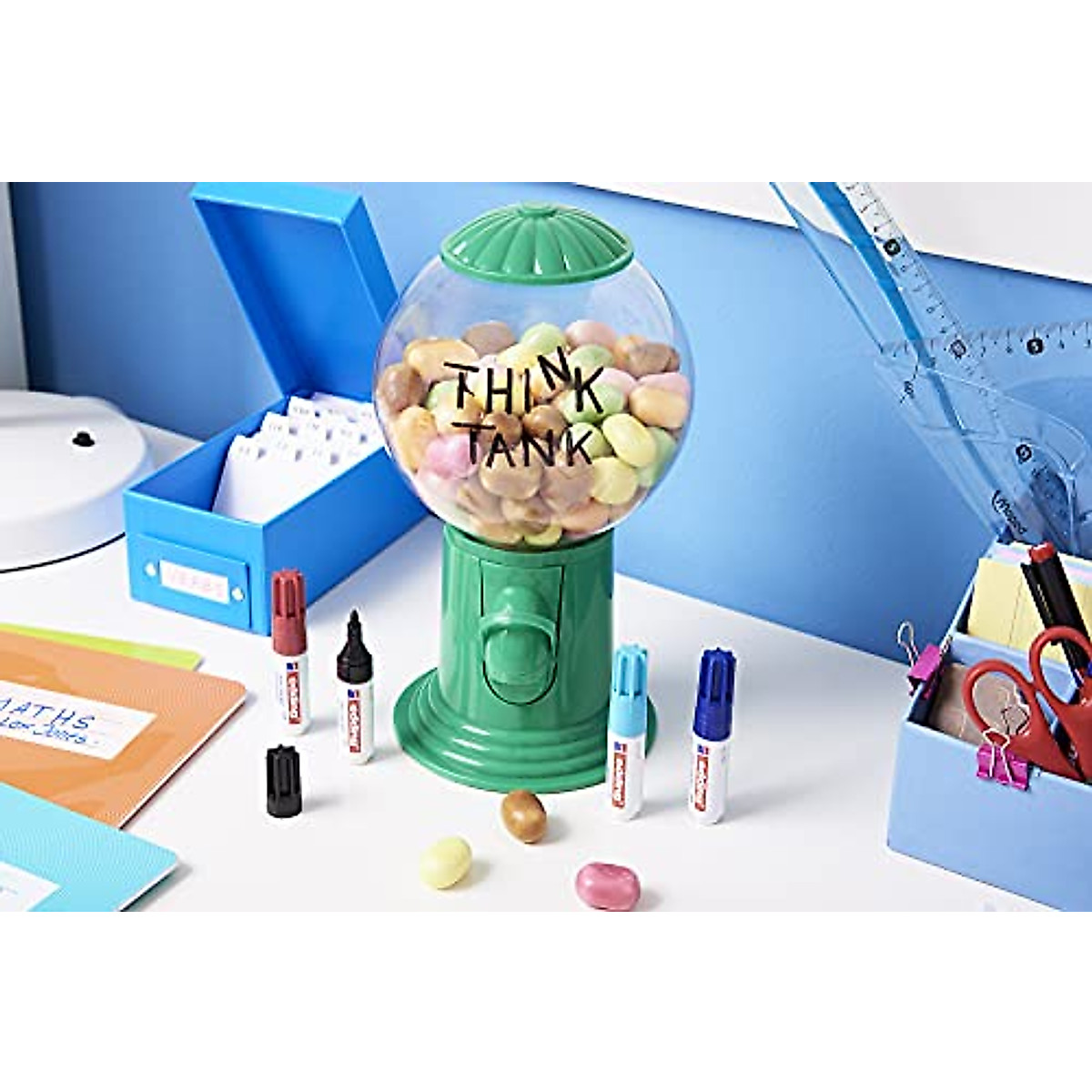 edding 0.5 mini permanent marker - black, blue, turquoise, red - 4 pens - fine round nib 1 mm - waterproof, quick-drying - smudge-proof - mini marker for cardboard, plastic, wood, metal