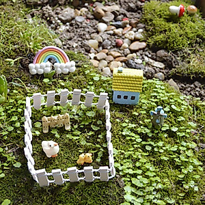 Ymeibe 35 Inch 2-Pack Miniature Fairy Garden Fence Wood Decorative Ornament Fence for Dollhouse Succulent Plant Pot DIY Diorama Project Height 2 inch (Brown)