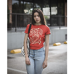 American Classics Alice in Chains T-Shirt - Heart Mens Short Sleeve 90s Music Vintage Style Graphic T-Shirt - Red Heather