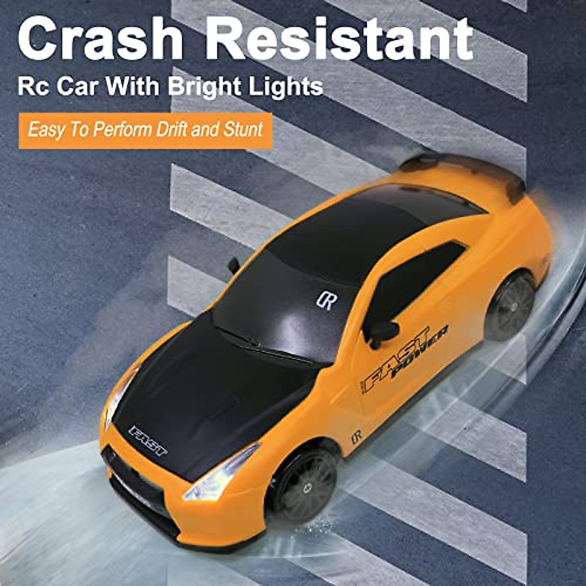 Desdoni RC Drift Car 2.4GHz 1:24 Scale 4WD High Speed Remote Control Cars Vehicle with LED Lights Batteries and Drifting Tires Racing Sport Toy Cars for Adults Boys Girls Kids Gift…