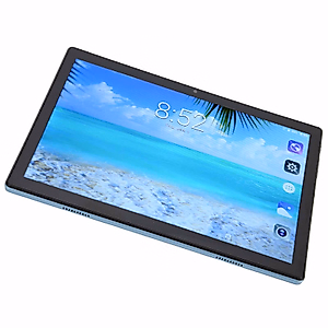 Luqeeg HD Tablet, US Plug 100‑240V 6GB RAM 128GB ROM 8 Core CPU 10.1 Inch Tablet Dual Speakers 10 (Blue)