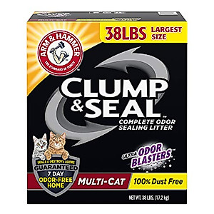 Arm & Hammer Clump & Seal Litter, Multi-Cat Litter 38 lb.