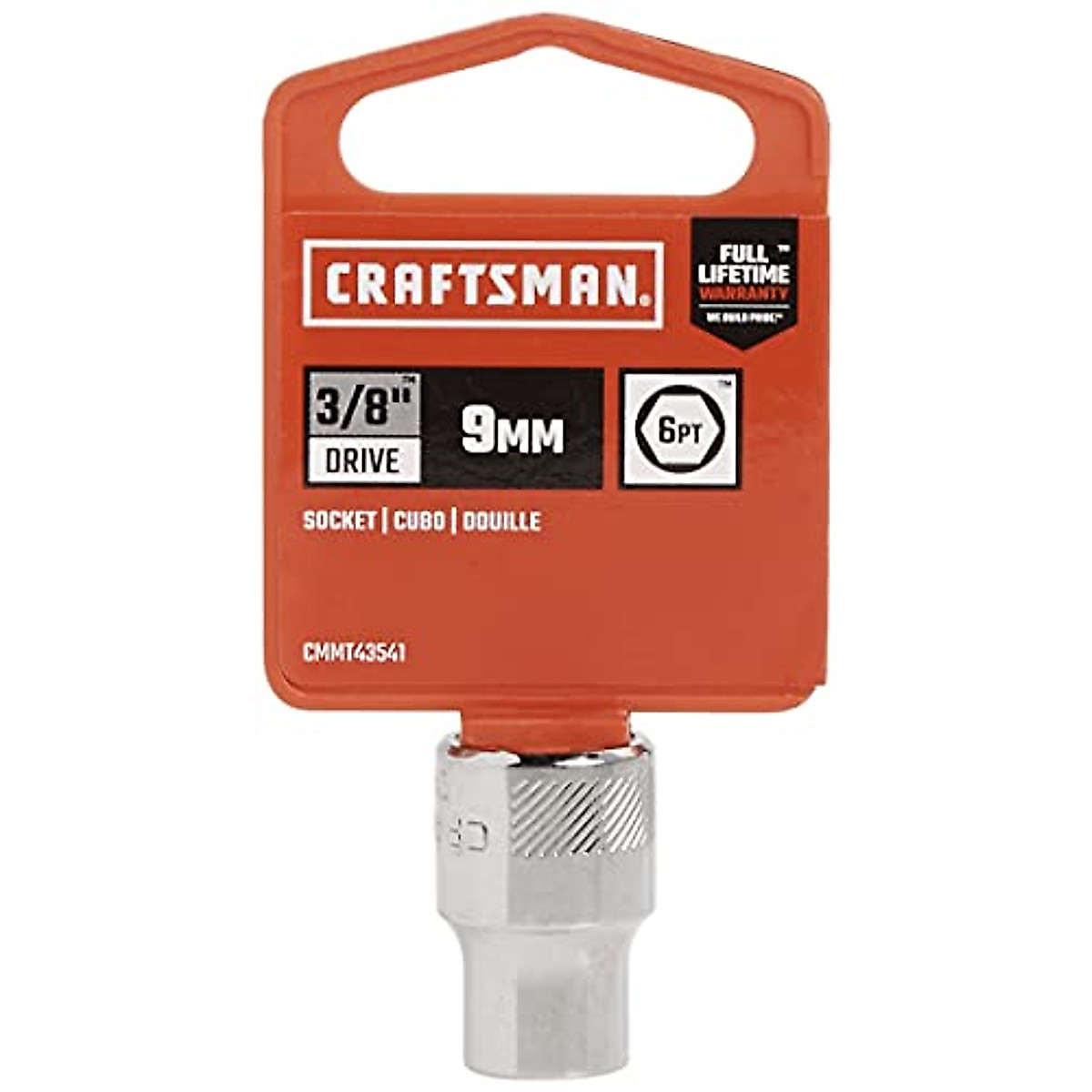 CRAFTSMAN Shallow Socket, Metric, 3/8-Inch Drive, 9mm, 6-Point (CMMT43541)
