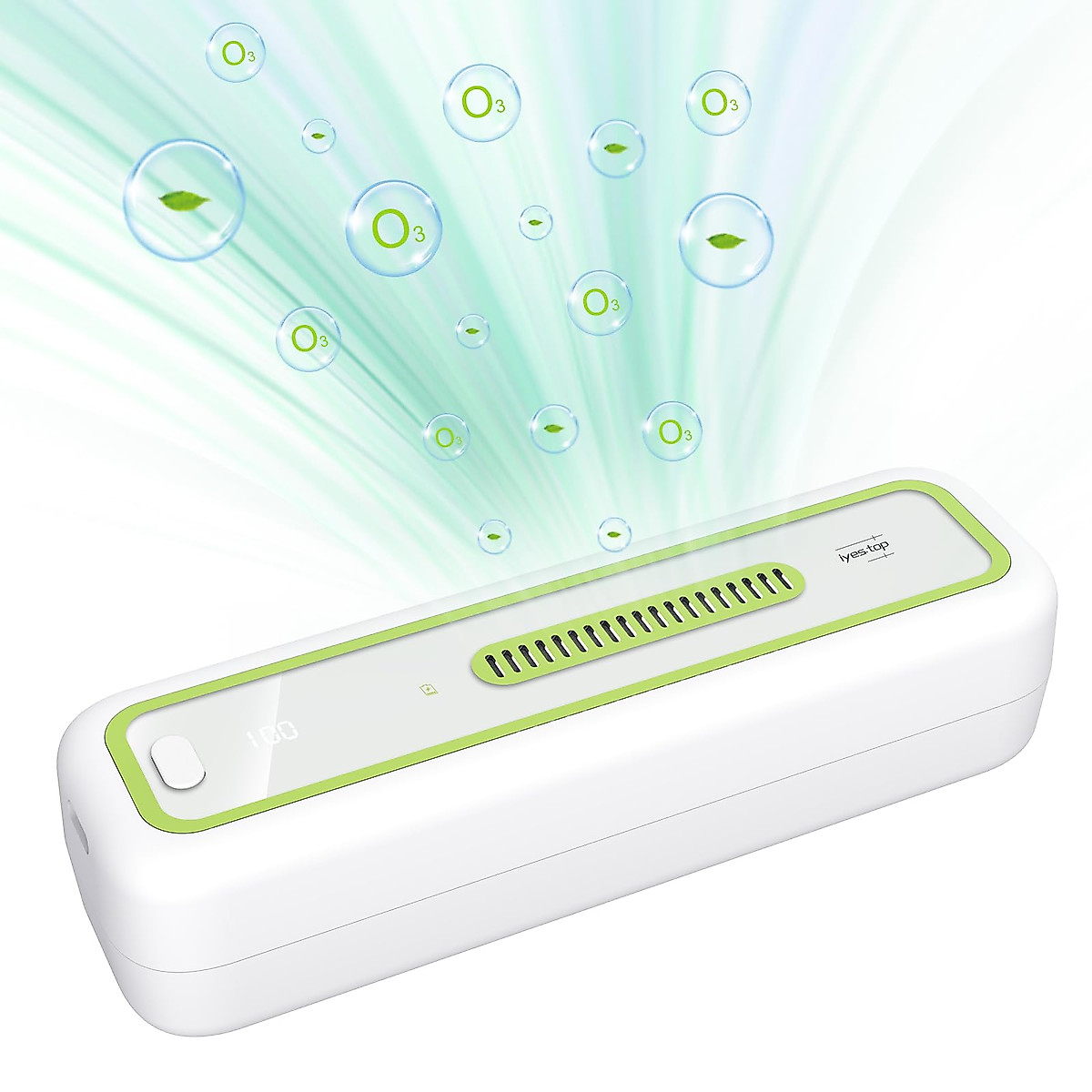 Mini USB Fridge Deodorizer with LED Display - Rechargeable and Reusable Odor Eliminator Absorber for Refrigerator, Car, Closet, Shoe Cabinet, Wardrobe, Pet House - Beats Baking Soda and Charcoal Bags