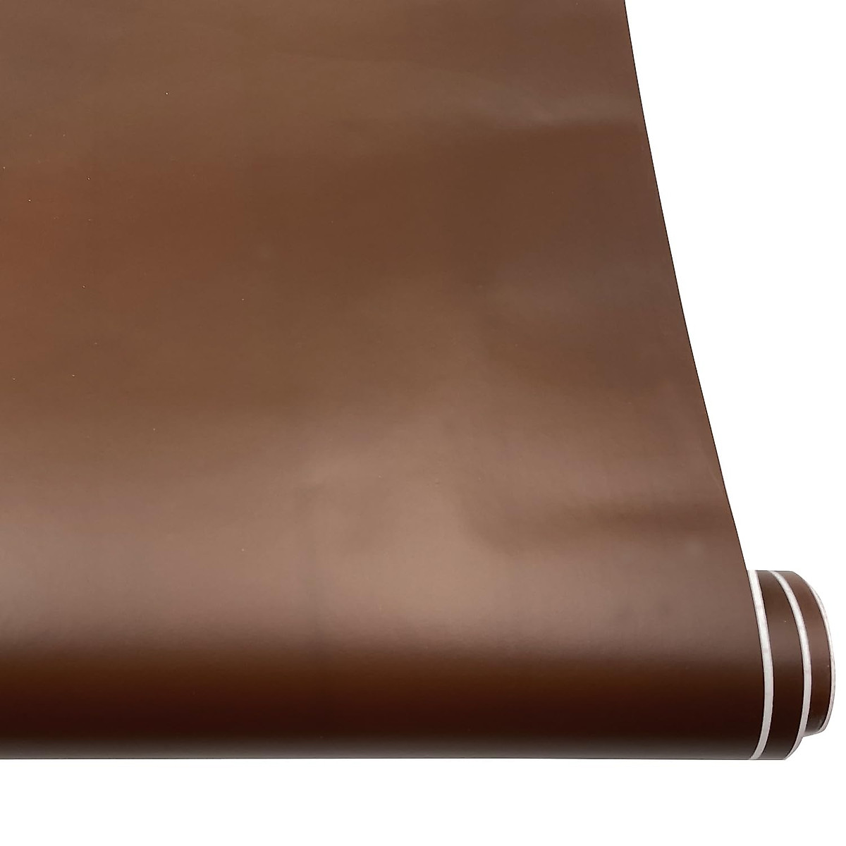 Yifely Solid Brown Furniture Paper Self-Adhesive Shelf Liner Wardrobe Sticker 17.7 Inch by 9.8 Feet