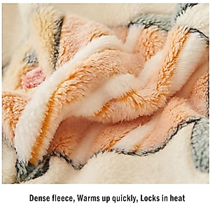 Queen Size Flannel Sheet Set, Full Size Reversible Cotton Velvet, Queen Sheet Set Cotton, Flannel Bed Sheets Queen, King Size Autumn and Winter Christmas 4 Pcs Warm & Cozy (E,78.7 * 90.5in)