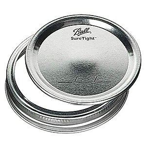 Regular Mouth Mason Jars 32 oz - (3 Pack) - Ball Regular Mouth Quart 32-Ounces Mason Jars With Airtight lids and Bands - For Canning, Fermenting, Pickling, Storage - Microwave & Dishwasher Safe