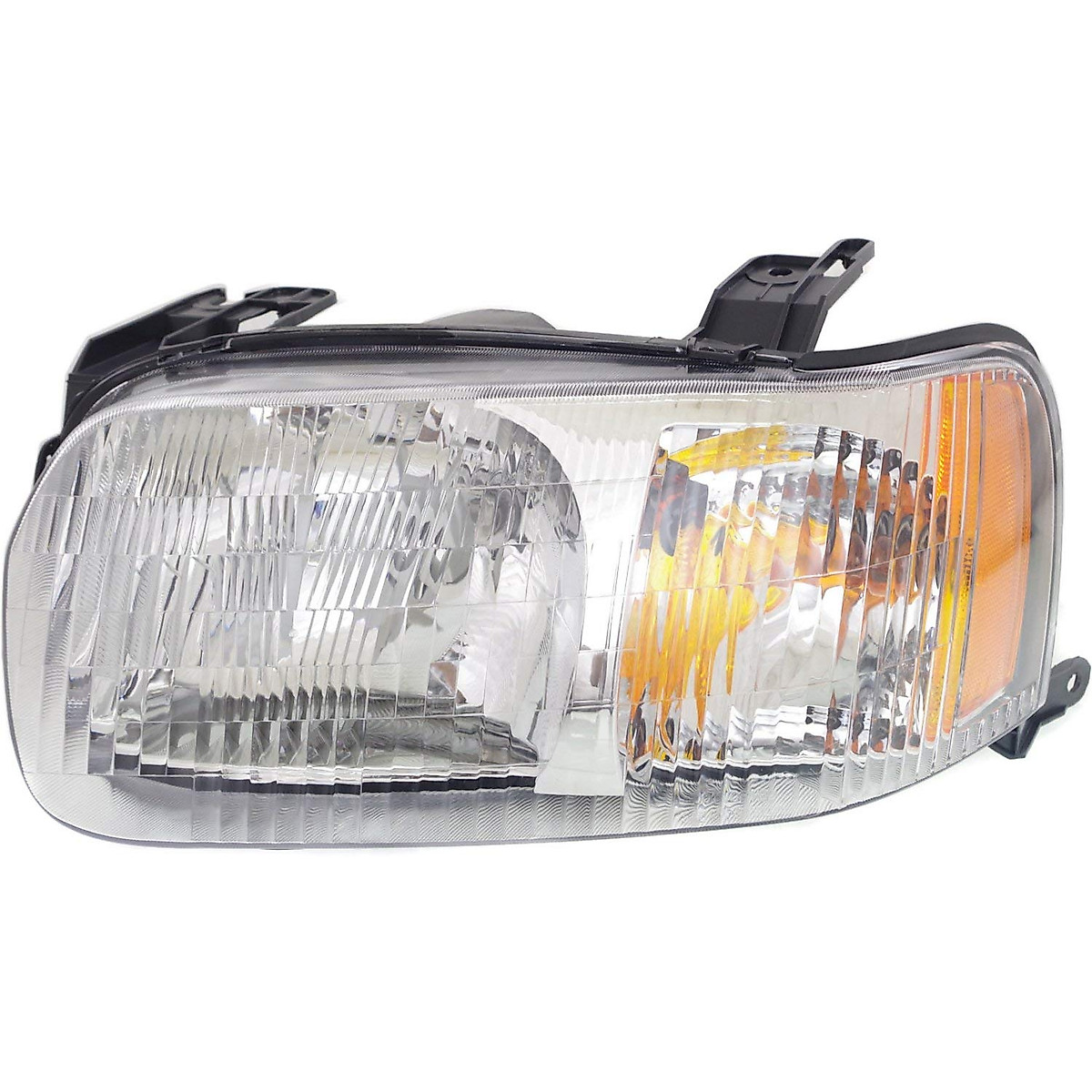 Evan Fischer Headlight Set Compatible with 2001-2004 Ford Escape, Headlights, with Bulbs Halogen Driver and Passenger Side FO2519103 FO2518103