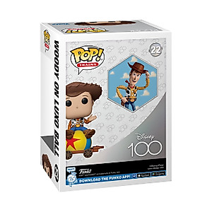 Funko POP! Trains: Disney 100 - Woody on Luxo Ball - Disney Pixar: Toy Story - Collectable Vinyl Figure - Gift Idea - Official Merchandise - for Kids & Adults - Movies Fans