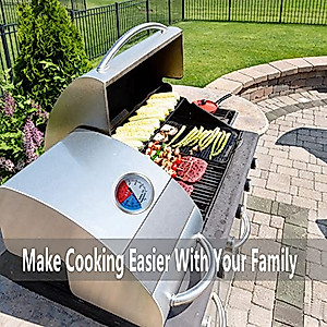 2 Pack BBQ Grill Temperature Gauge, 3 inch Dial Face Charcoal Barbecue Grill Smoker Thermometer Gauge