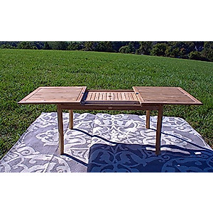 Pebble Lane Living 9 Piece Teak Patio Dining Set, 8 Grade A Teak Dining Chairs & 1 Extendable Dining Table