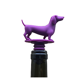 The Wiener Dog Wine Stopper | Silicone Reusable Wine Saver | Dachshund Wine Accessory Gift