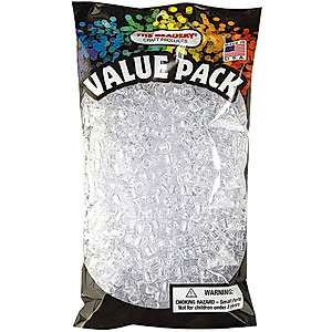 The Beadery 6 by 9mm Barrel Pony Bead, Crystal, 900-Pieces (750V006)