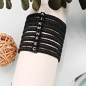 Btysun Initial Bracelets for Women Letter A Braided Bracelet Adjustable Birthday Gifts for Her Christmas Jewelry