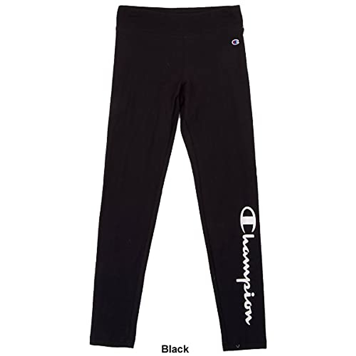 Champion Heritage Girls Performance Legging Stretch Pant | Active Athletic Pant  (Medium, Black)
