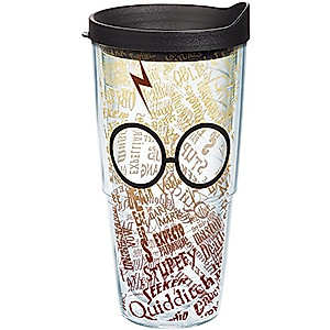 Tervis Made in USA Double Walled Harry Potter - Glasses and Scar Insulated Tumbler Cup Keeps Drinks Cold & Hot, 24oz, Classic
