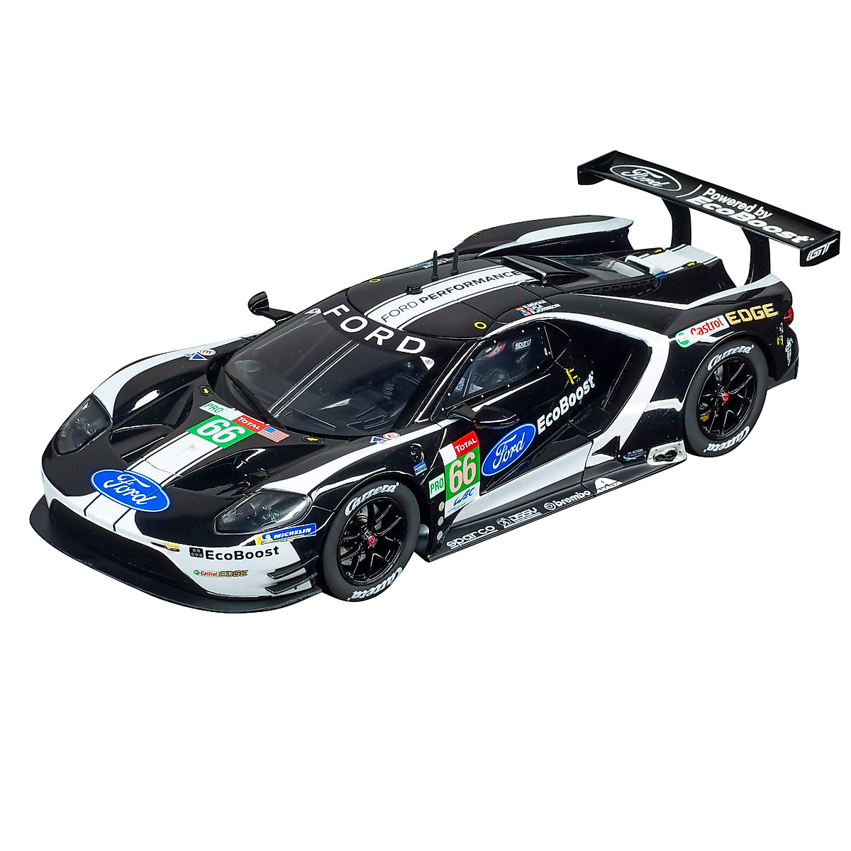 Carrera 23916 Ford GT Race Car No.66 1:24 Scale Digital Slot Car Racing Vehicle for Carrera Digital Slot Car Race Tracks